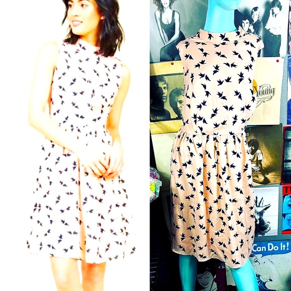 Modcloth | Dresses | Nwt Modcloth Liza Luxe Retro Sparrow Bird ...